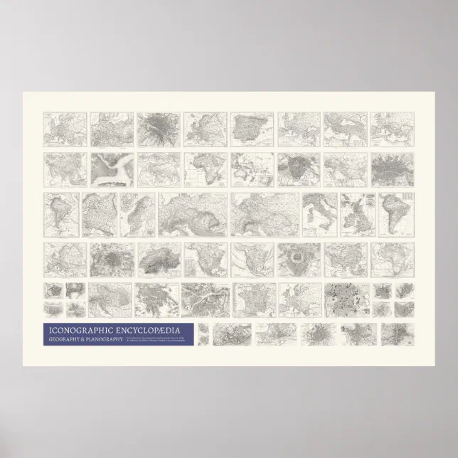 Iconography - Geography & Planography Poster | Zazzle