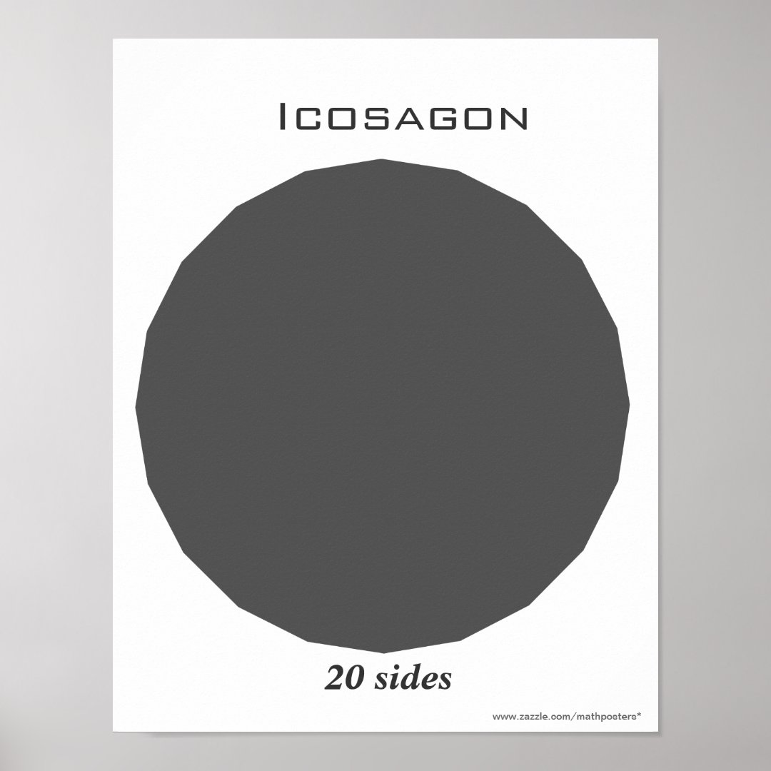 Icosagon Poster of Polygon | Zazzle