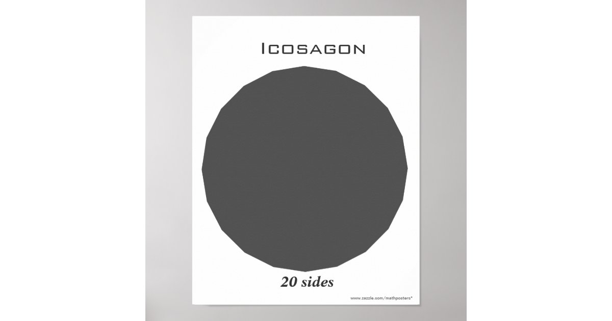 Icosagon Poster of Polygon | Zazzle