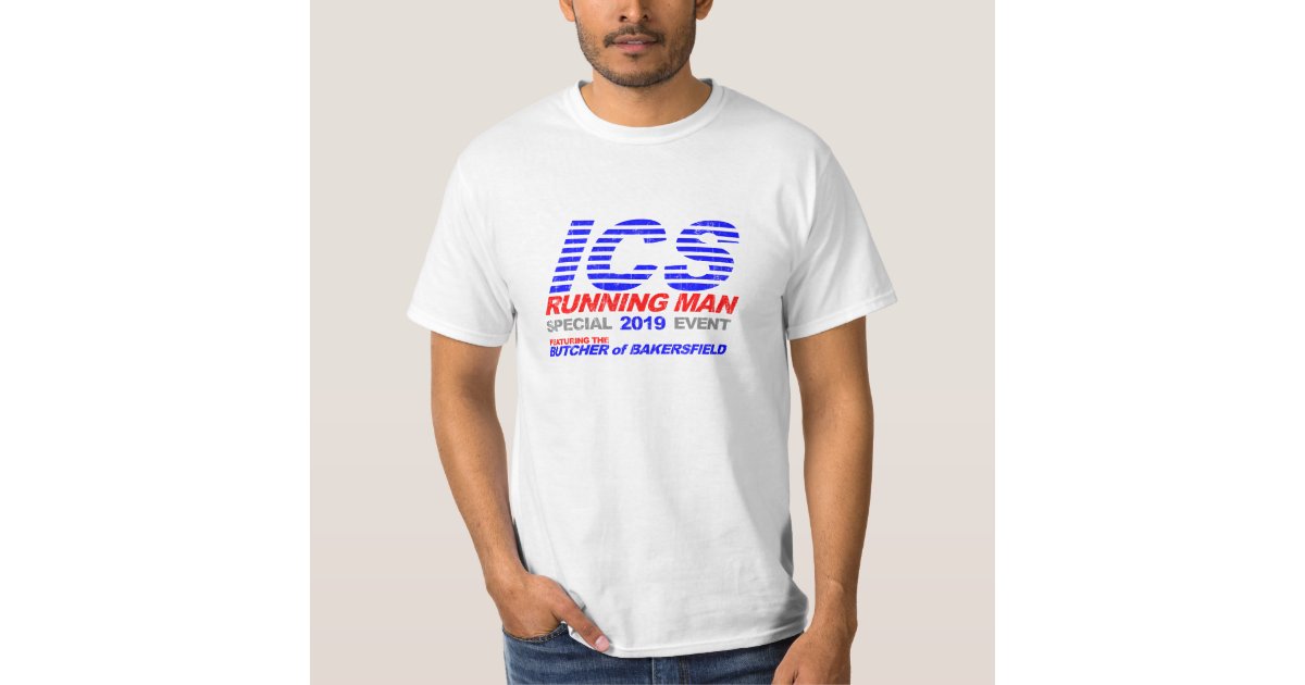 ICS Running Man Faded T-Shirt | Zazzle