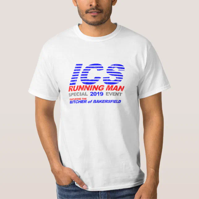 ICS Running Man Faded T-Shirt | Zazzle