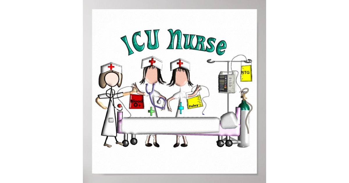 ICU Nurse Canvas Art -Unique 3D Artist Graphics Poster | Zazzle