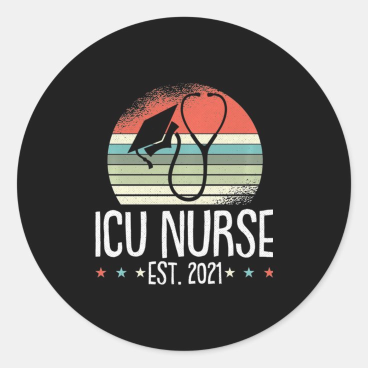 Icu Nurse Classic Round Sticker | Zazzle