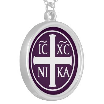 ICXC NIKA Christian Orthodox Religious Christogram Silver Plated ...