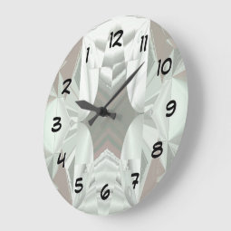 Icy White Pink -Turn Back the Time Backwards Clock | Zazzle