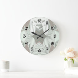 Icy White Pink -Turn Back the Time Backwards Clock | Zazzle
