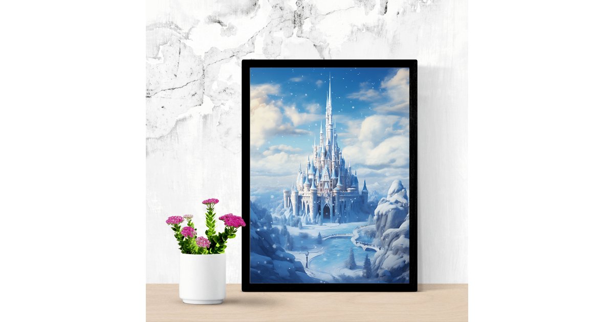Icy Wonder: Grand Ice Castle poster | Zazzle