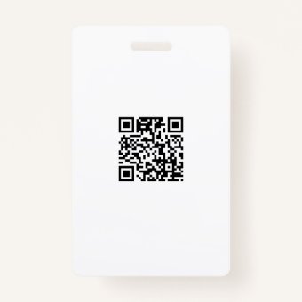 ID Card | Simple Modern Photo Logo QR Badge | Zazzle