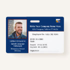 ID Identification Card Bar Code Photo Badge | Zazzle