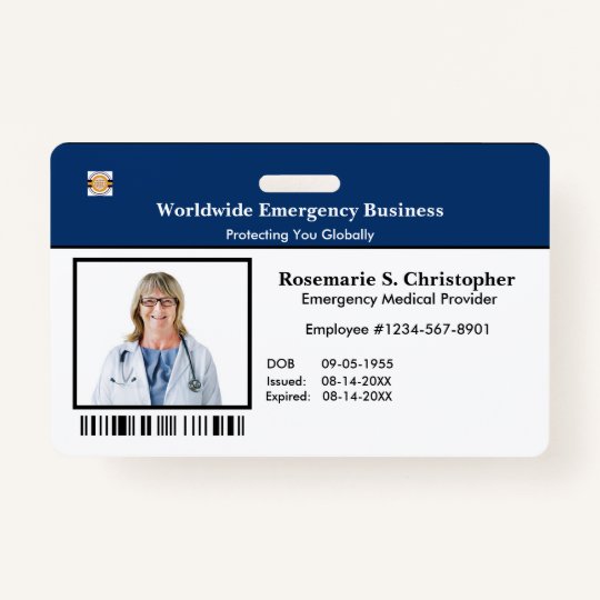 ID Identification Card Bar Code Photo Badge | Zazzle.com