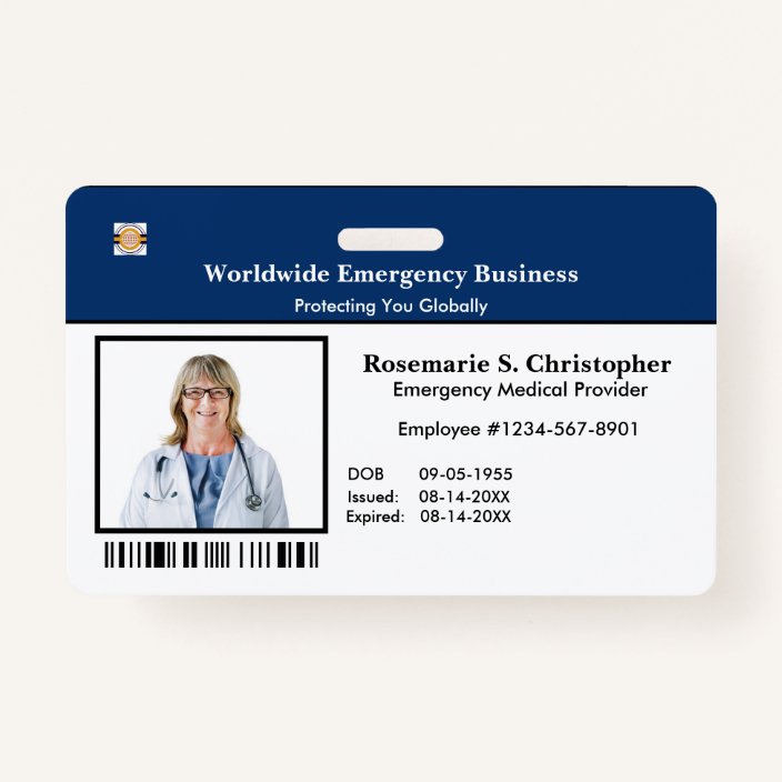 ID Identification Card Bar Code Photo Badge | Zazzle.com
