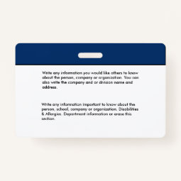 ID Identification Card Bar Code Photo Badge | Zazzle