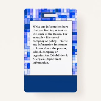 ID Identification Card Bar Code Photo Modern Badge | Zazzle