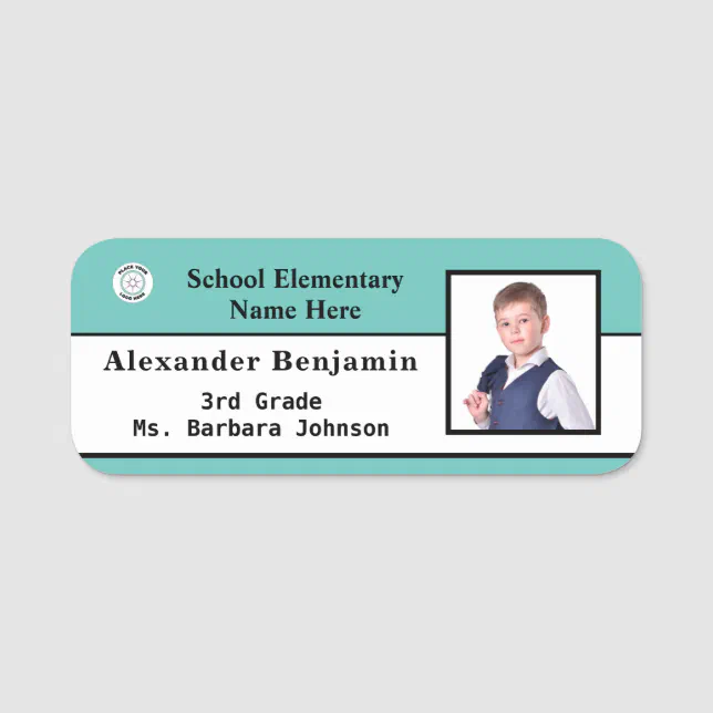 Id Identification Card Boy Girl Child Photo Custom Name Tag | Zazzle