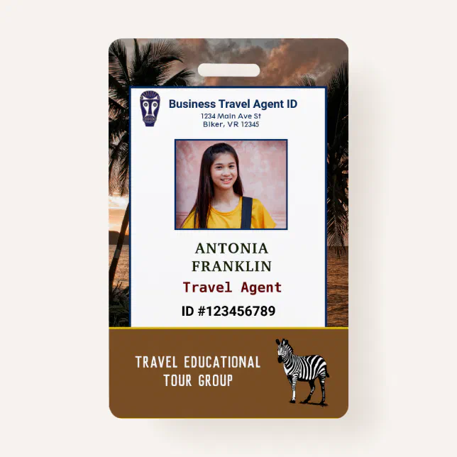 ID Identification Card Employee Custom Logo Badge | Zazzle