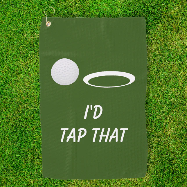 I'd Tap That Funny Golf gift Golf Towel | Zazzle