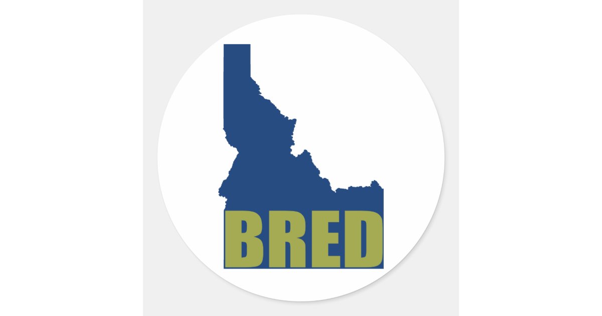 Idaho Bred Classic Round Sticker | Zazzle