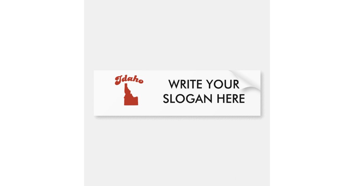IDAHO Red State Bumper Sticker | Zazzle