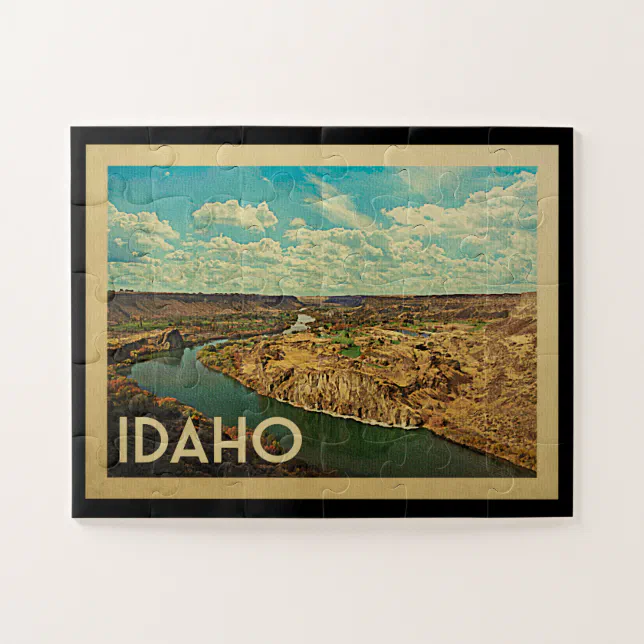 Idaho Snake River Canyon Vintage Travel Jigsaw Puzzle | Zazzle