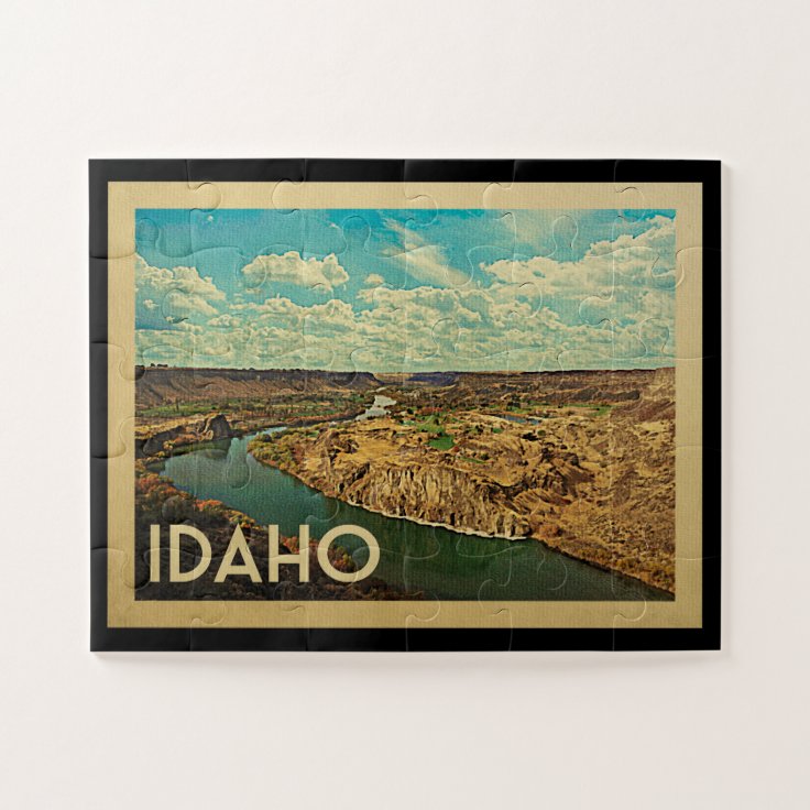 Idaho Snake River Canyon Vintage Travel Jigsaw Puzzle | Zazzle