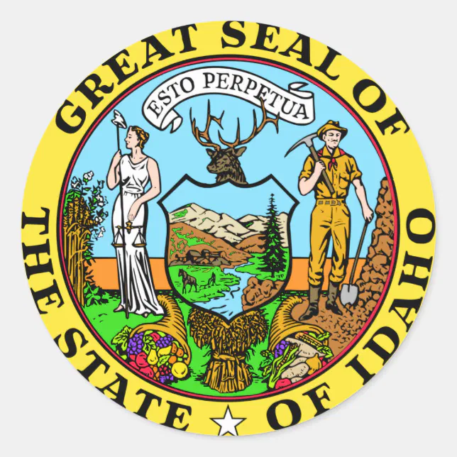 Idaho State Flag sticker | Zazzle