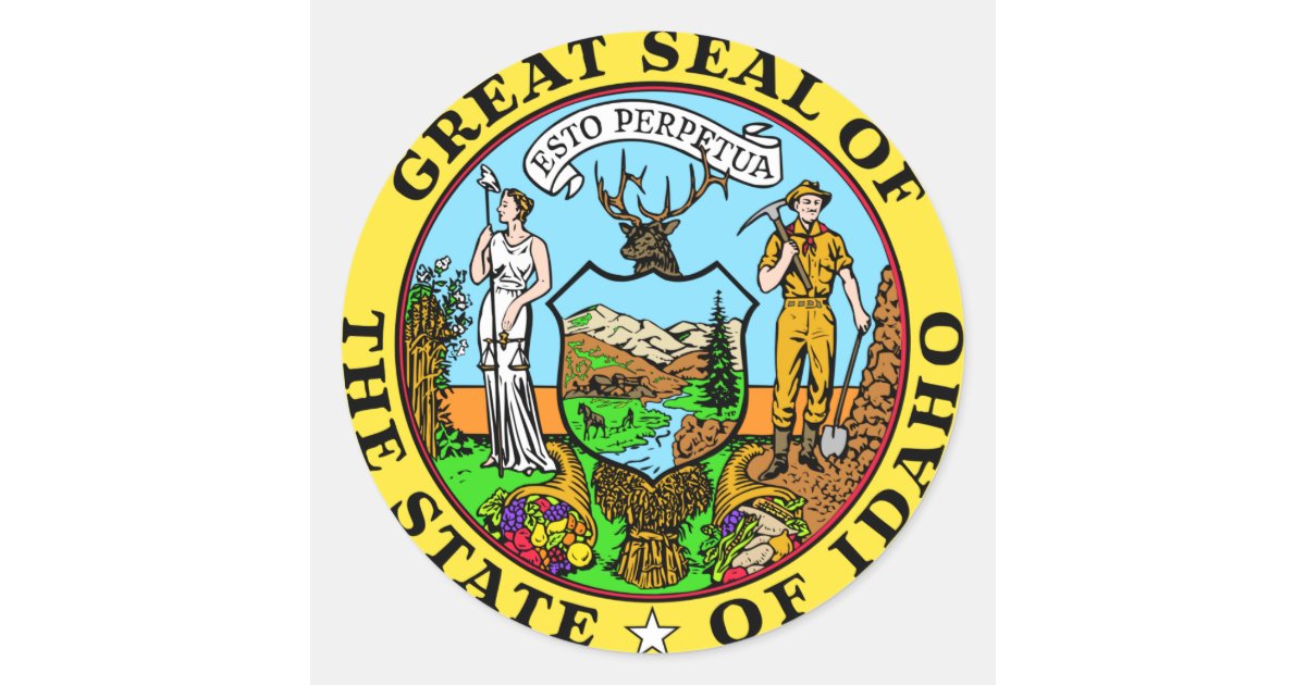 Idaho State Flag sticker | Zazzle