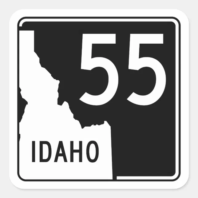 Idaho State Highway 55 Square Sticker | Zazzle