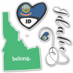 Idaho State, Sheet of Die Cut Stickers | Zazzle