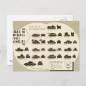 Identification Chart WWII Medium Tanks Postcard | Zazzle