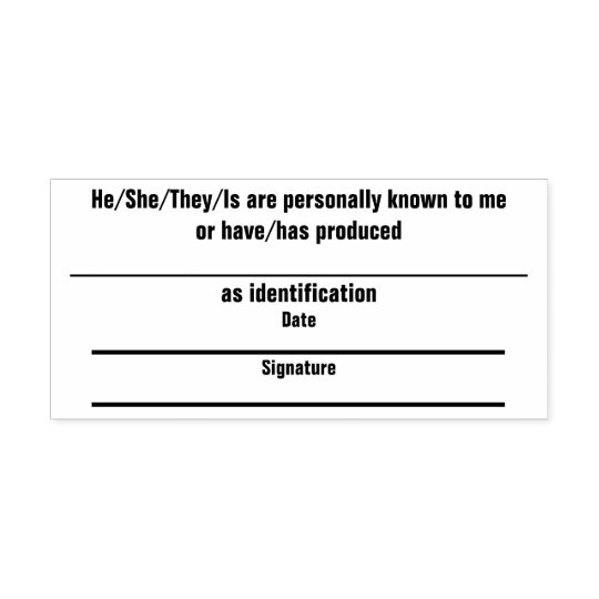 Identification stamp with date & signature | Zazzle.com