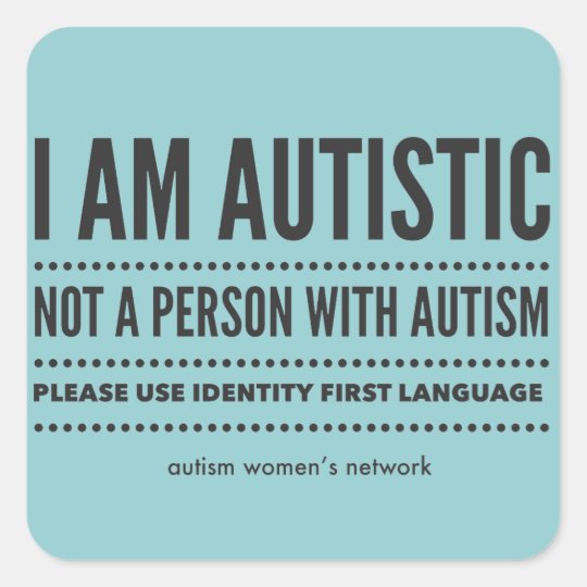 Identity First Language Stickers | Zazzle.com