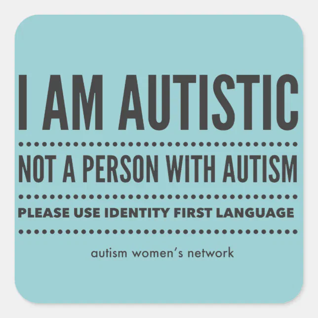 Identity First Language Stickers | Zazzle