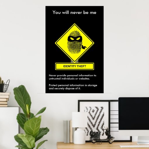 Identity Theft Security Awareness Poster | Zazzle