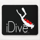 MKV Diver in Black Mouse Pad | Zazzle.com