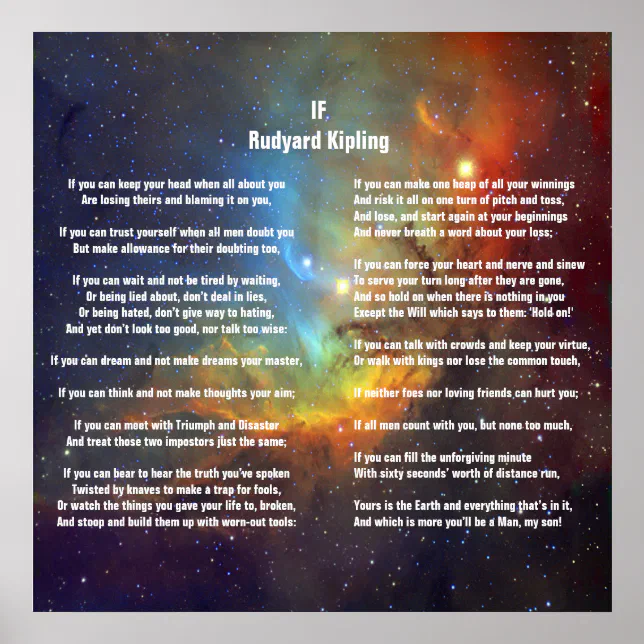 If by Rudyard Kipling Poster | Zazzle