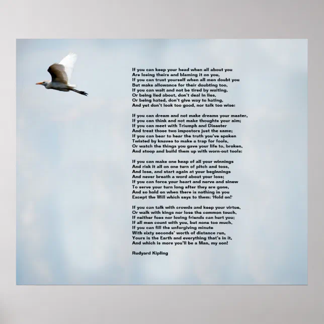 If by Rudyard Kipling Poster | Zazzle