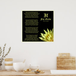 If For Girls Poem by J.P. McEvoy Print | Zazzle