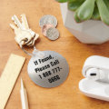 If Found, Call... Keychain | Zazzle
