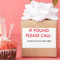 IF FOUND PLEASE CALL LABELS | Zazzle