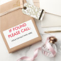 IF FOUND PLEASE CALL LABELS | Zazzle