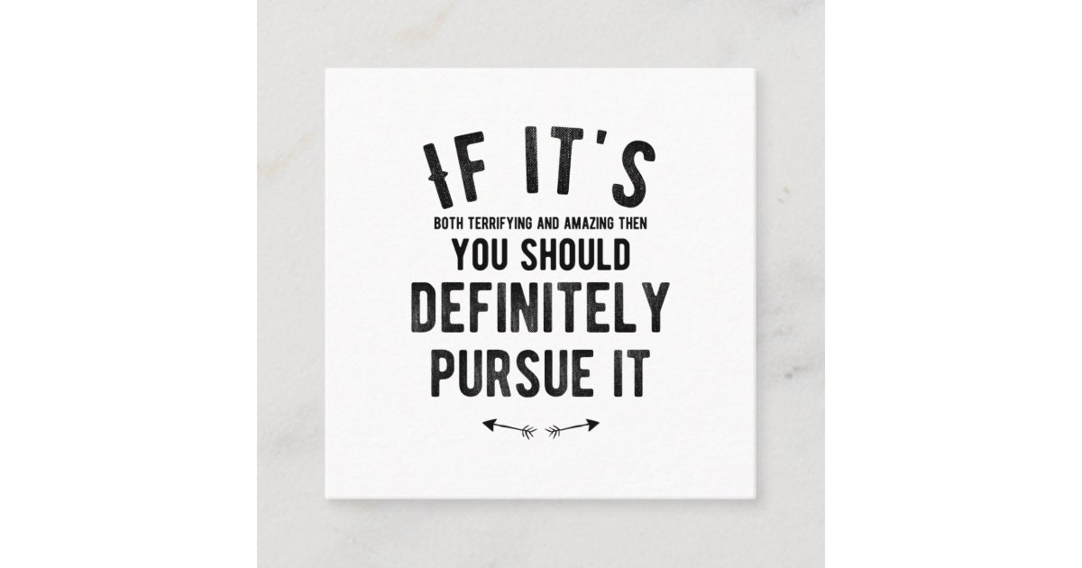 if it’s both terrifying and amazing then you square business card | Zazzle