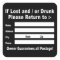If Lost and / or Drunk Please Return to Square Sticker | Zazzle