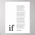 If Poem by Rudyard Kipling Poster | Zazzle