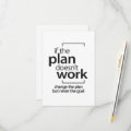 If The Plan Doesn't Work Change The Plan Not Goal RSVP Card | Zazzle