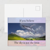 If you Believe, the Sky is not the Limit Postcard | Zazzle