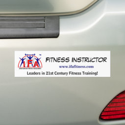 IFA Fitness Instructor Bumper Sticker | Zazzle