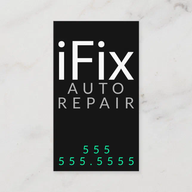 iFix. AUTO Repair COMPUTER Repair Customizable Business Card | Zazzle