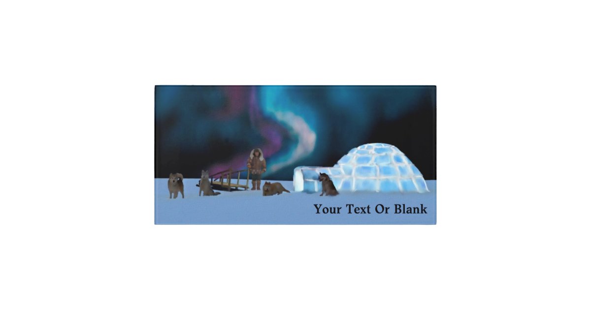 Igloo and Northern Lights Door Sign | Zazzle