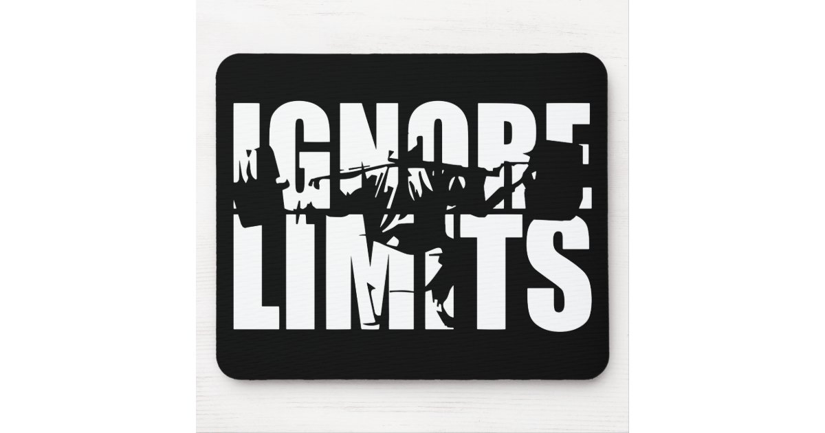 IGNORE LIMITS - Squat Leg Day Workout Motivational Mouse Pad | Zazzle