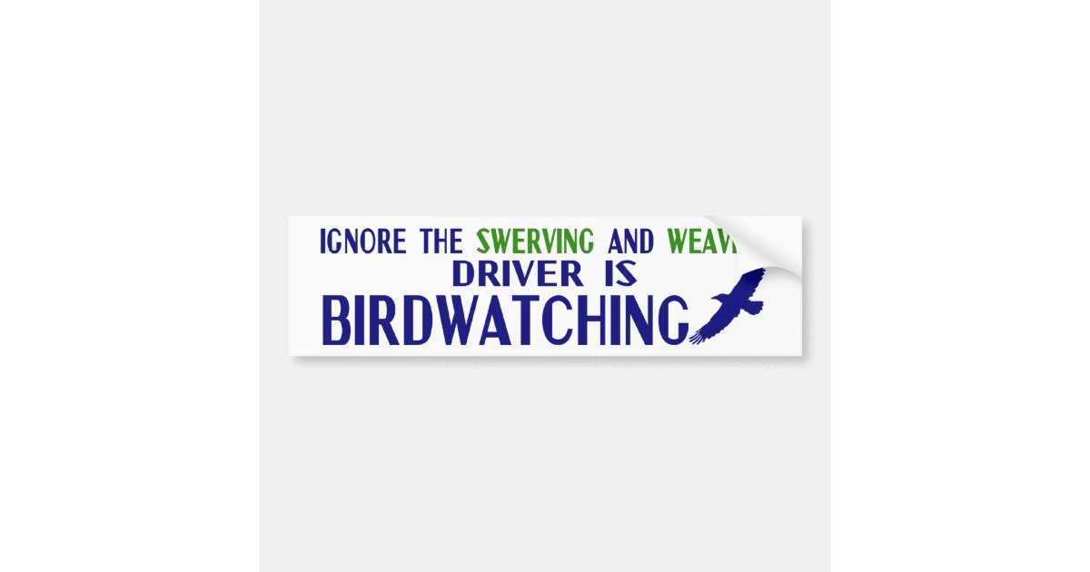 Ignore the Swerving Bumper Sticker | Zazzle